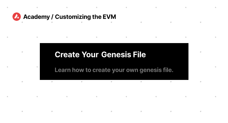 Create Your Genesis File | Avalanche Developers